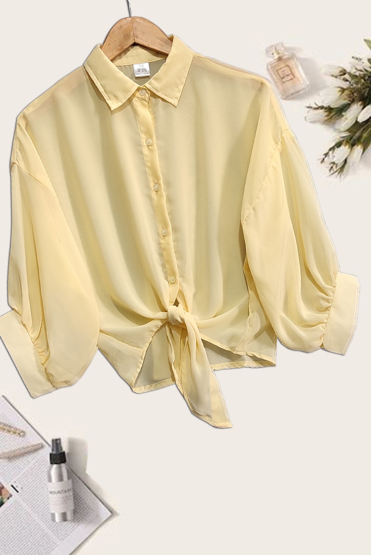 Light Yellow Long Sleeve Shirt - Street Style Store