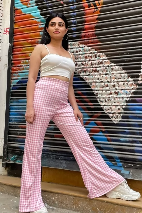 Trending Pink Checkered Pant Set | Street Style Store | SSS