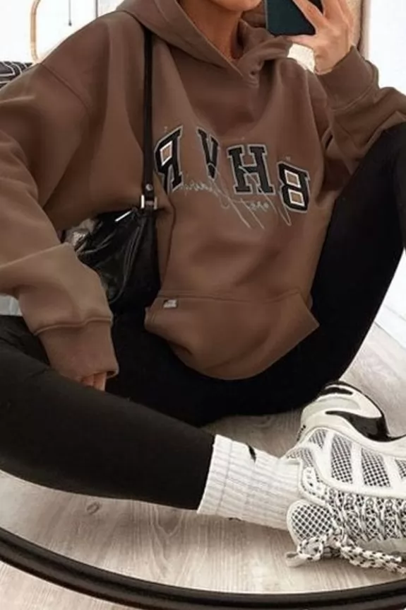 Cinnamon Brown Oversized Hoodie | Street Style Store | SSS