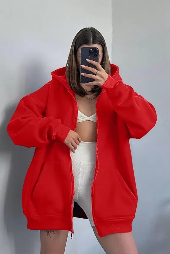 Red Oversized Hoodie | Street Style Store | SSS